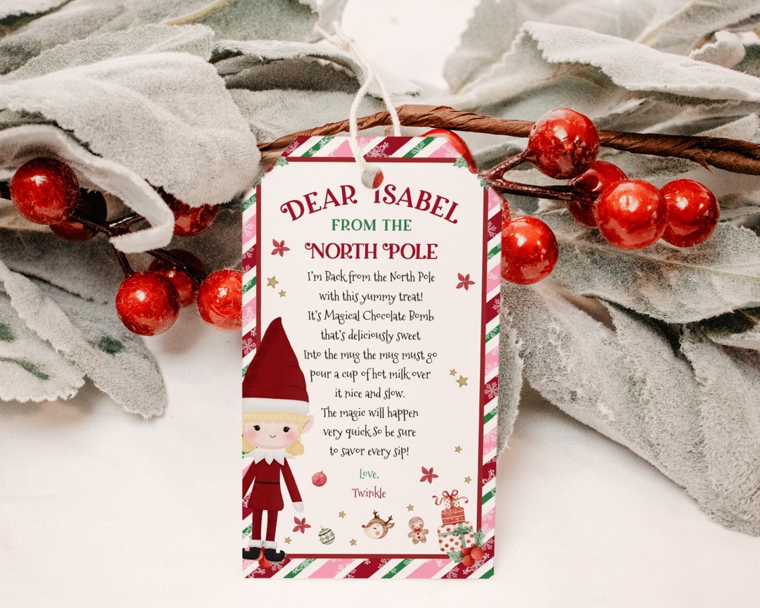 Editable Elf Gift Tag Elf Special Delivery Tag Elf Gift Tag - Etsy