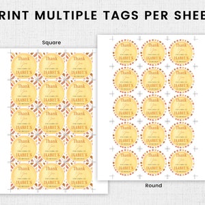 Editable Boho Sunshine Birthday Favor Tag, Rustic Sun Birthday Thank ...