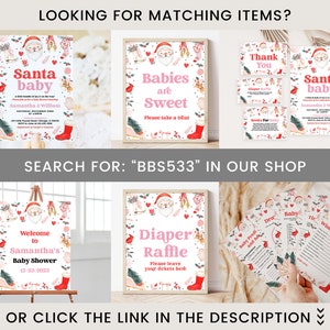 Editable Santa Baby Baby Shower Game Bundle, Girl Christmas Baby Shower ...