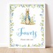 Editable Peter Rabbit Baby Shower Table Sign, Blue Peter Rabbit Babies ...