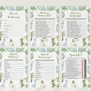 Editable Dinosaur Baby Shower Game Bundle, It's a Boy Dinosaur Baby ...
