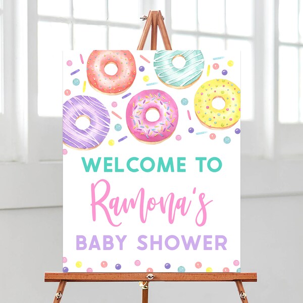 Donuts and Diapers Welcome Sign - Etsy