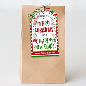 Editable Merry Christmas and a Chappy New Year Tag, Chapstick Christmas ...