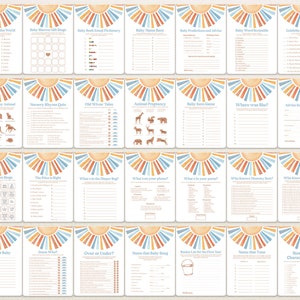 Editable Sunshine Baby Shower Game Bundle Here Comes the Son - Etsy