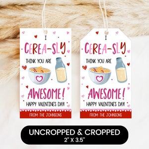 Editable Cereasly Think You Are Awesome Valentine Gift Tag, Valentine ...