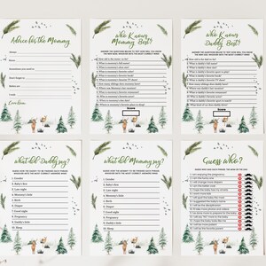 Editable Our Greatest Adventure Baby Shower Game Bundle, Winter Deer ...
