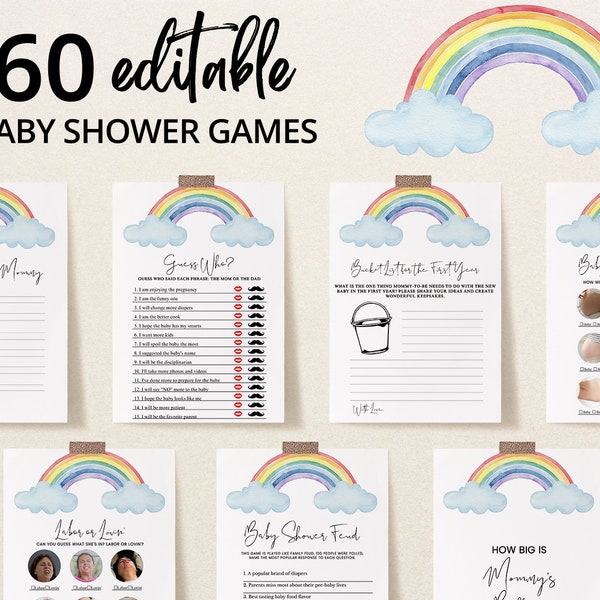 Rainbow Baby Shower - Etsy