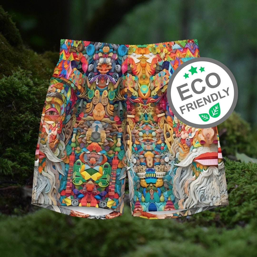 LSD Shaman Art, Trippy Mens Festival Shorts, Psychedelic Visionary Art ...