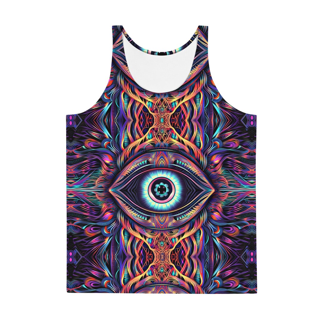 Sacred Geometry Eyeball TANK, Psychedelic Visionary Art Tank, LSD DMT ...