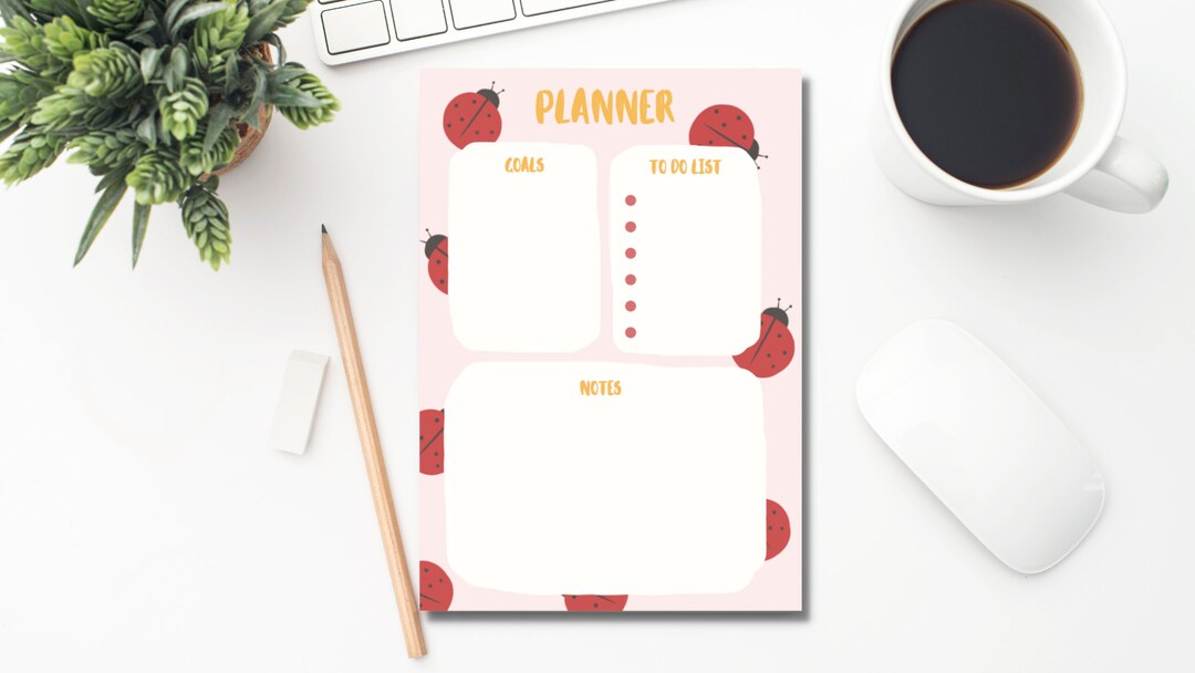 Cute Ladybug Planner and Notes - Etsy