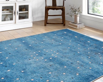Solid Blue Rugs - Etsy