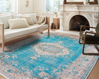 Turquoise Turkish Rug - Etsy