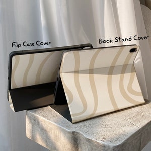 Brown Abstract Lines iPad Case With Pencil Holder iPad Mini 6 - Etsy