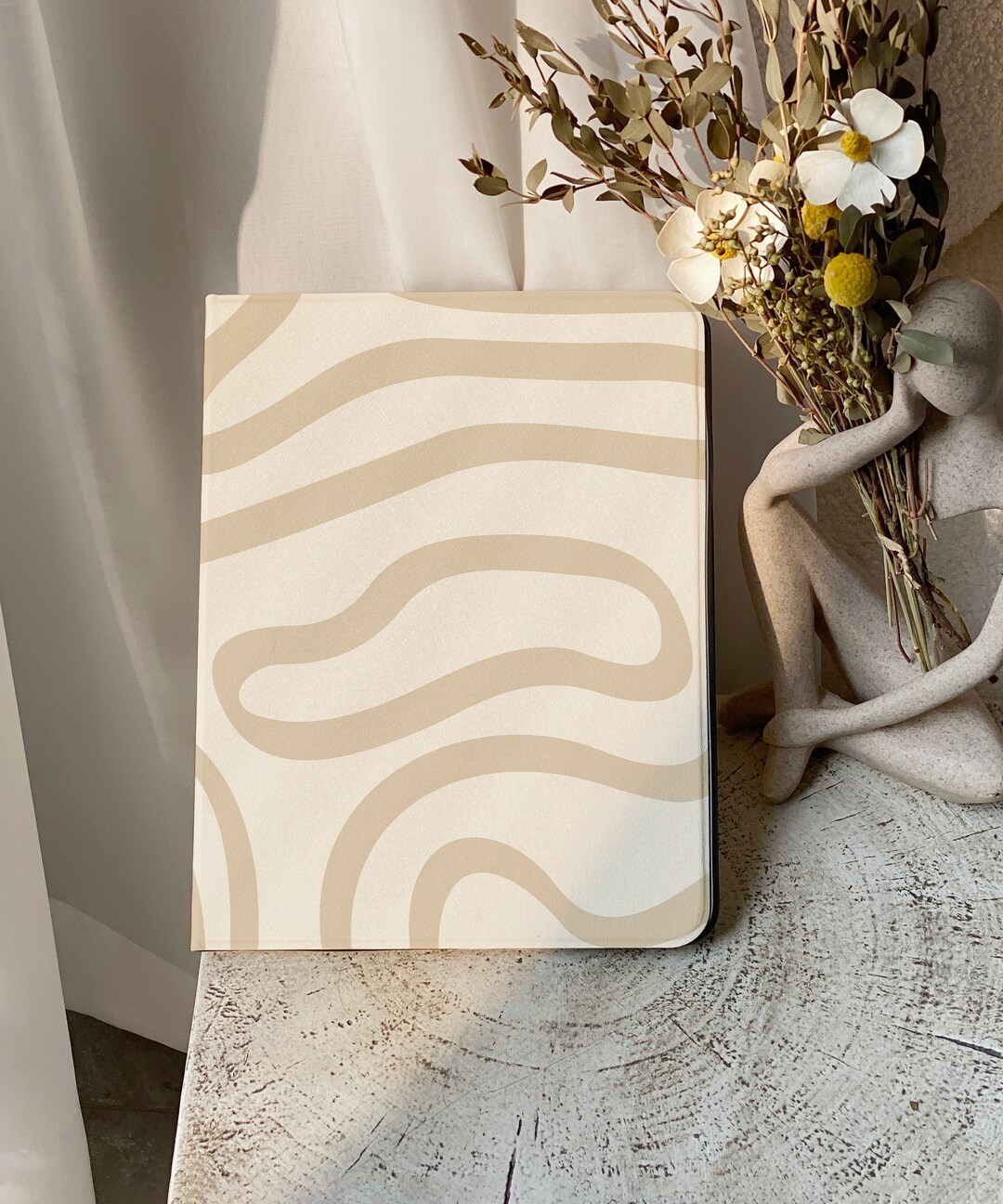 Brown Abstract Lines iPad Case With Pencil Holder iPad Mini 6 - Etsy