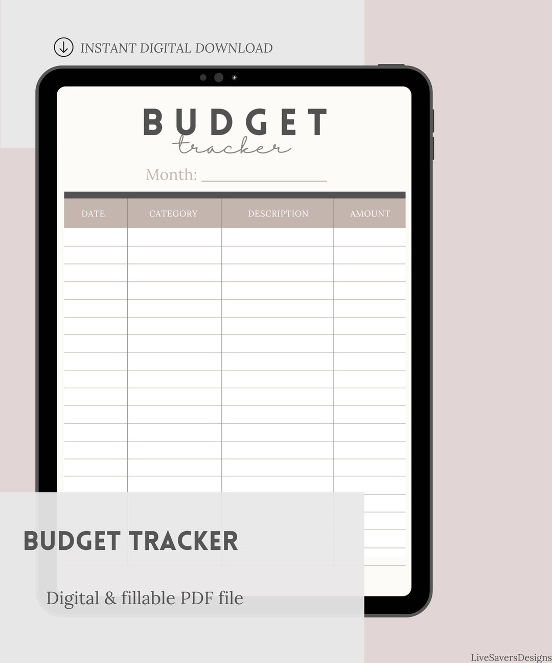Budget Overview Template Printable, Budget Printable, Budget Binder ...