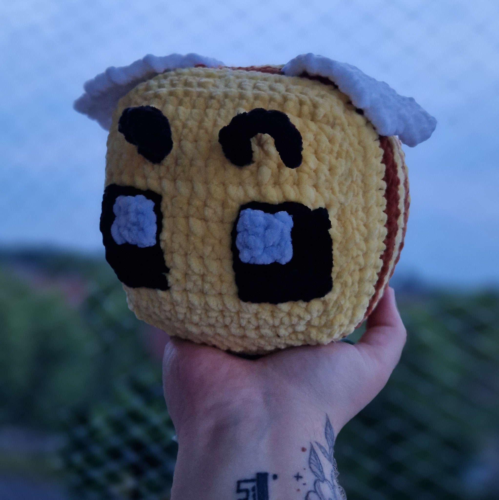 CROCHET PATTERN Minecraft Inspired Bee PDF Download Handmade Knit Cute ...