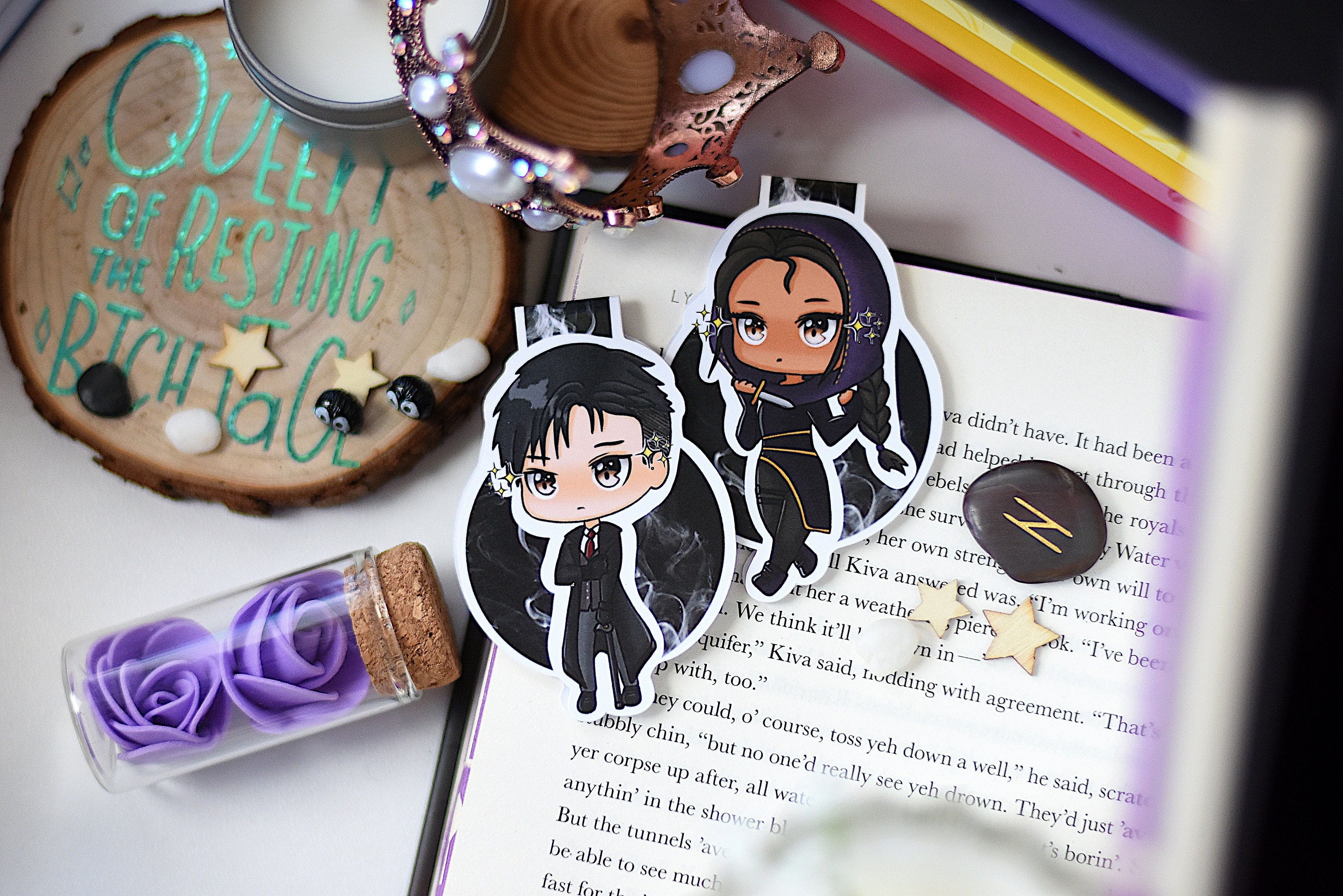Inej and Kaz Six of Crows Leigh Bardugo Magnetic Bookmark - Etsy