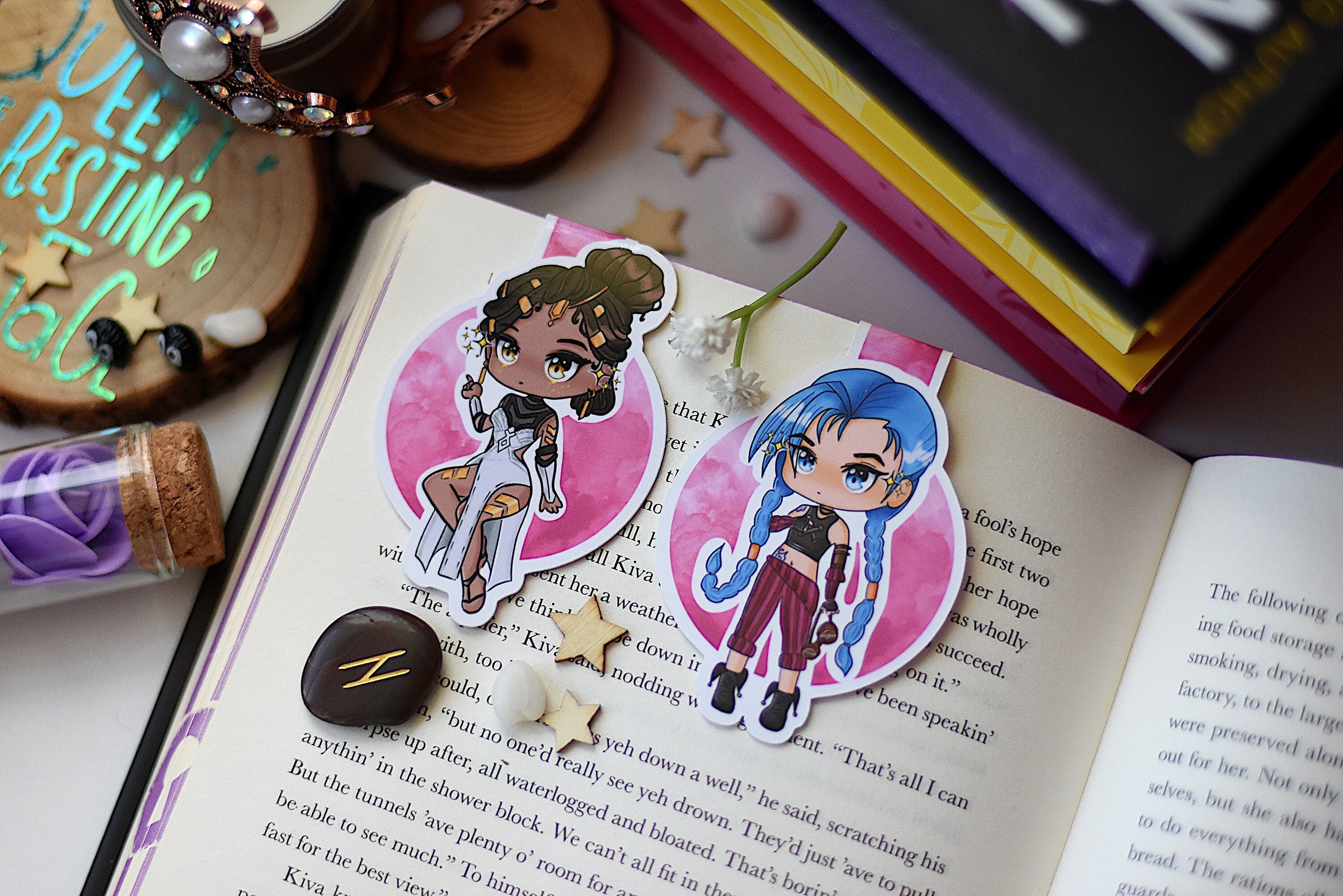 Jinx and Mel | Arcane: League of Legends | Magnetic Bookmark - Etsy