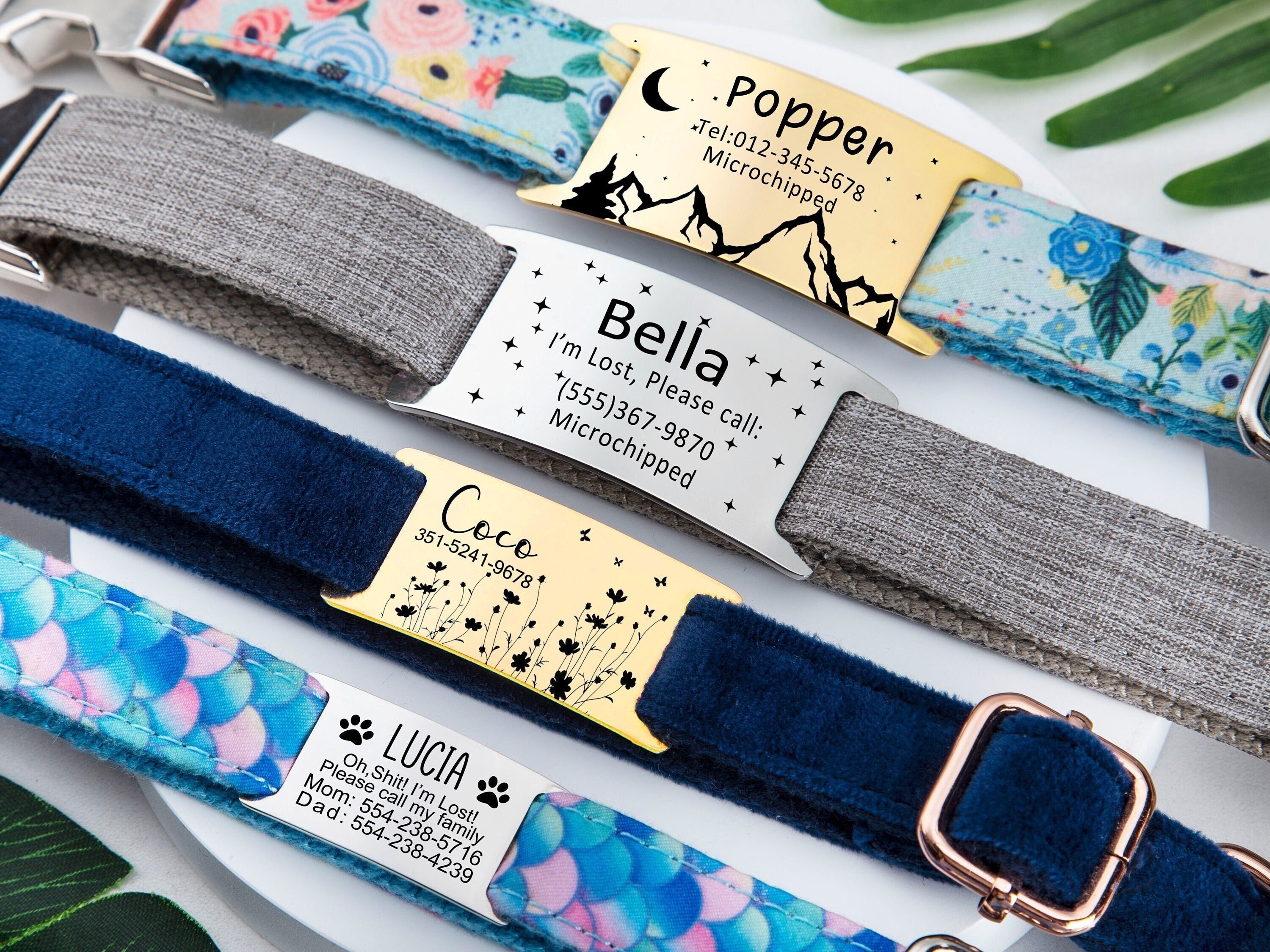 Silent Dog Tag Personalizedslide on Dog Tagdog Tags for - Etsy UK