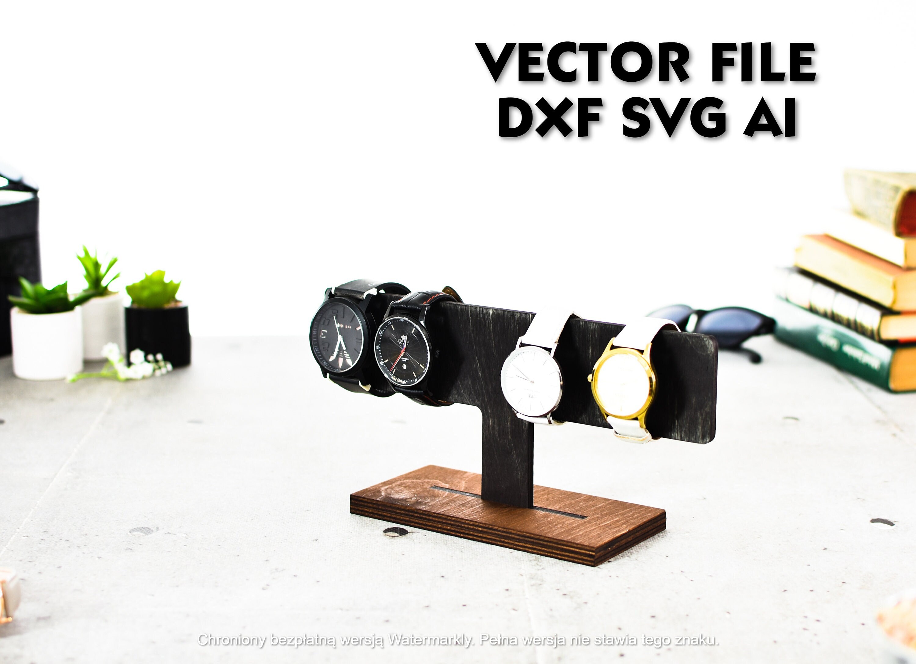 Digital Product Watch Stand Dxf, Svg, Ai 1/8 in 1/4 in 3 Mm 6 Mm Rack ...