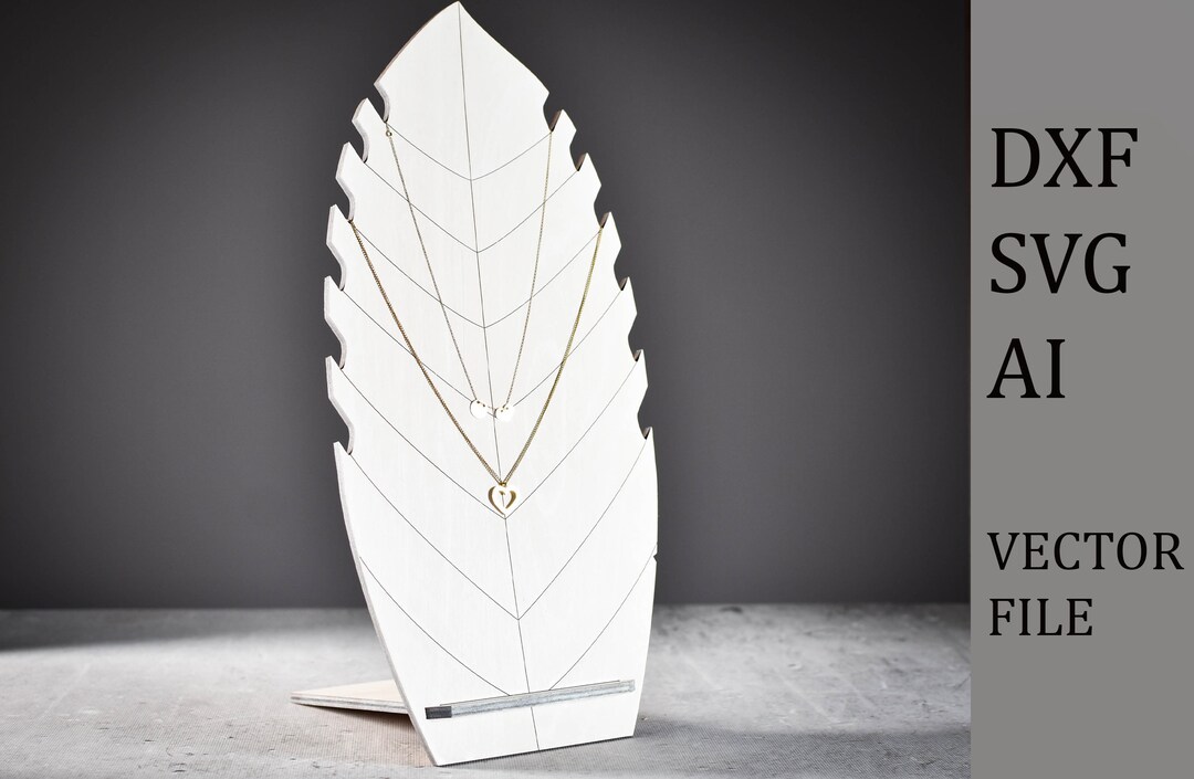 Digital Product Stand Rack for Necklaces, DXF SVG AI Files 1/8, 1/4 in ...