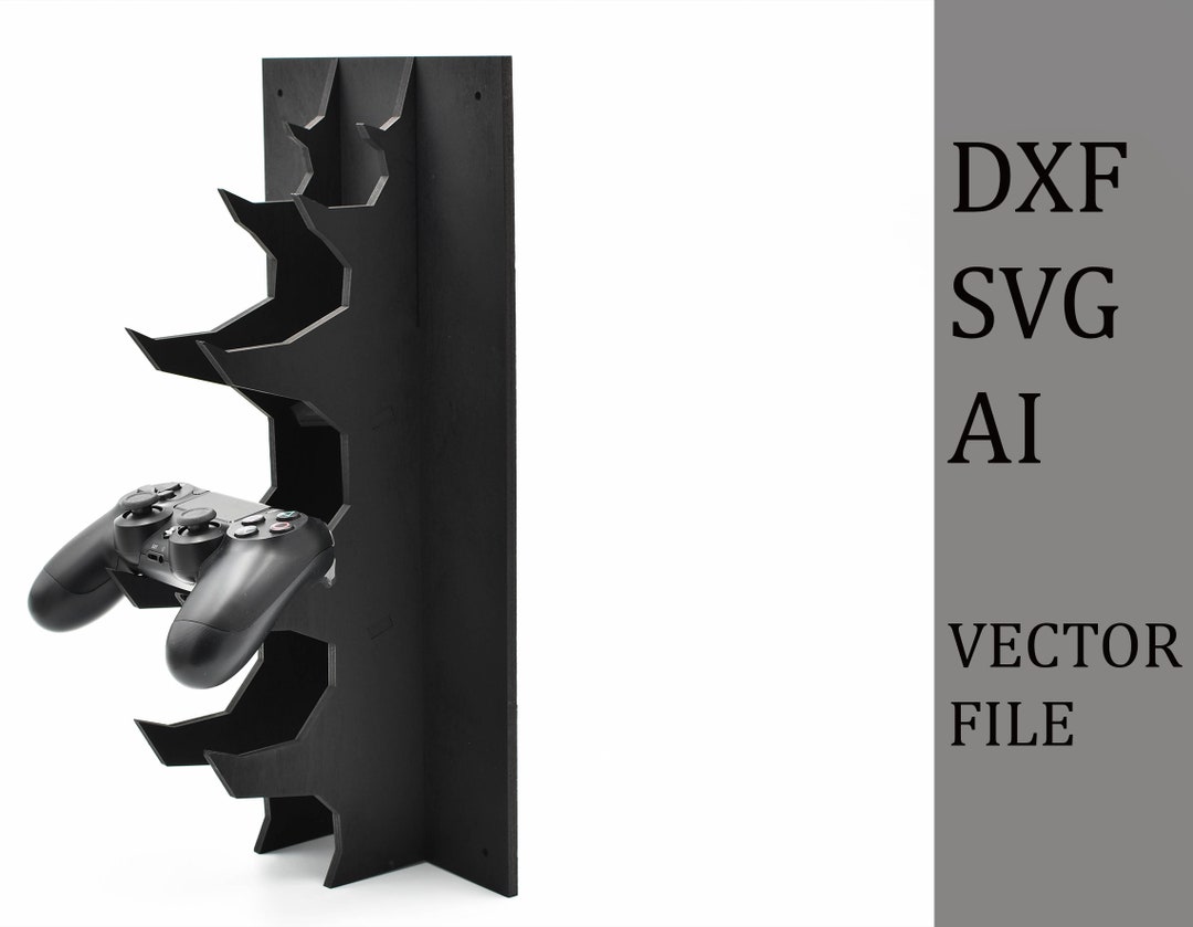 Digital Product Headphones and Controller Pads Stand DXF AI SVG 1/4 ...