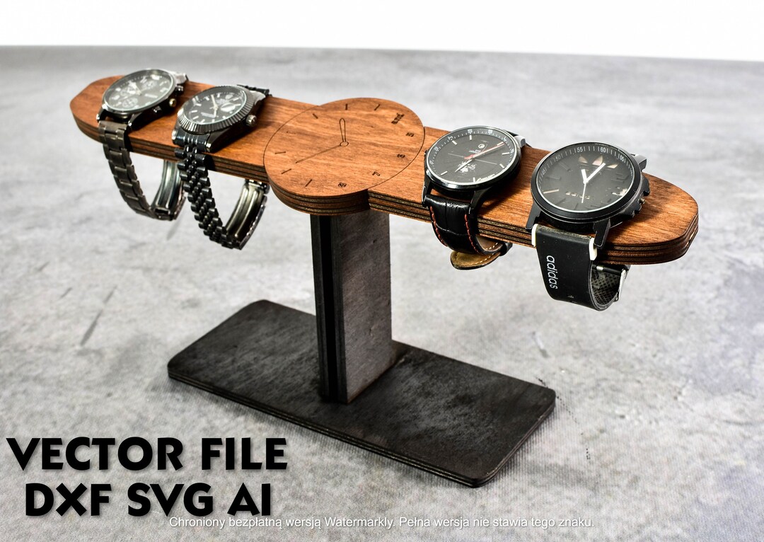 Digital Product Organizer Watch Stand Dxf, Svg, Ai 6mm, 1/4 Inch Rack ...