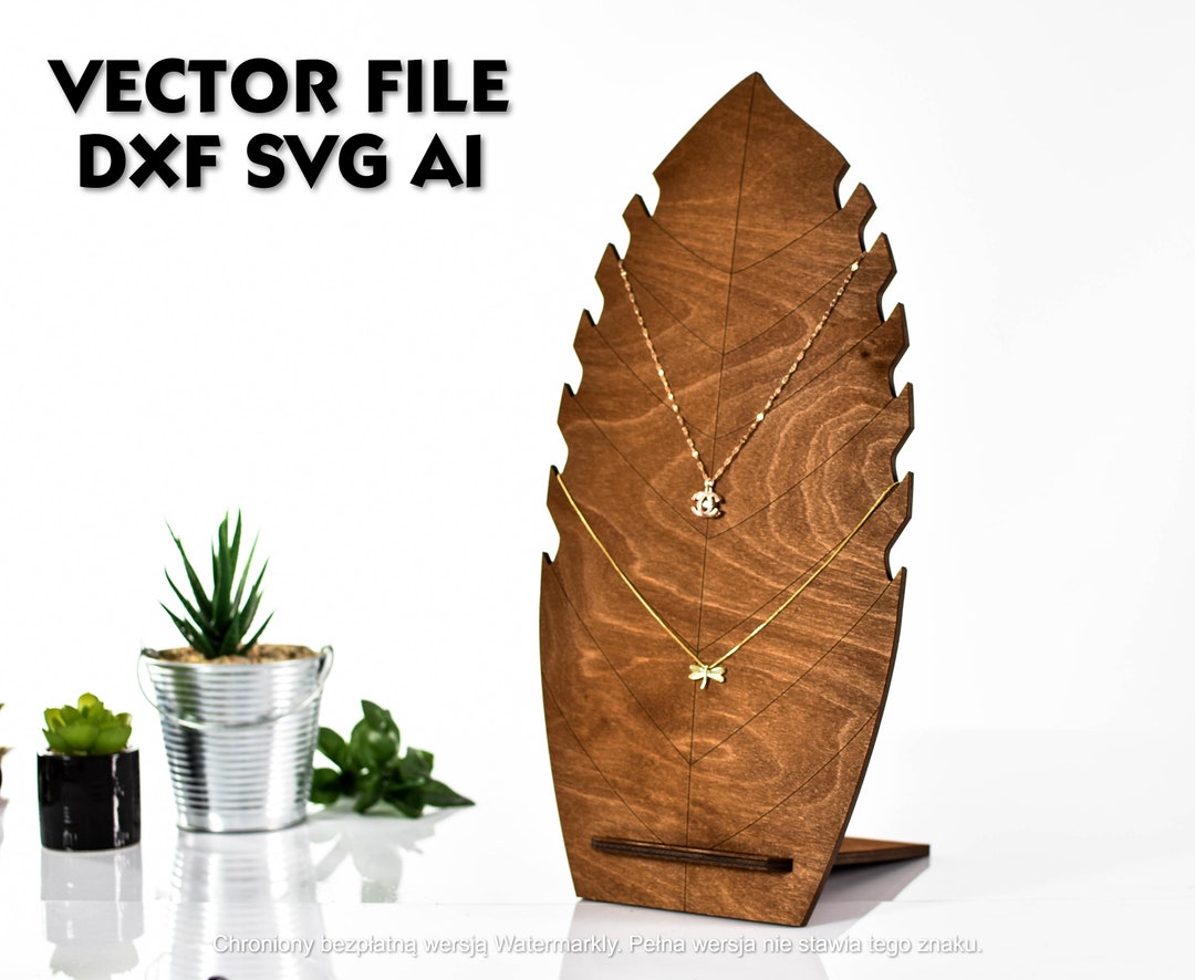 Digital Product Stand Rack for Necklaces, DXF SVG AI Files 1/8, 1/4 in ...