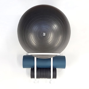 Yoga Ball Yoga Mat Holder, 3in1 Rack, Exercise Ball & Mat Display, Home ...