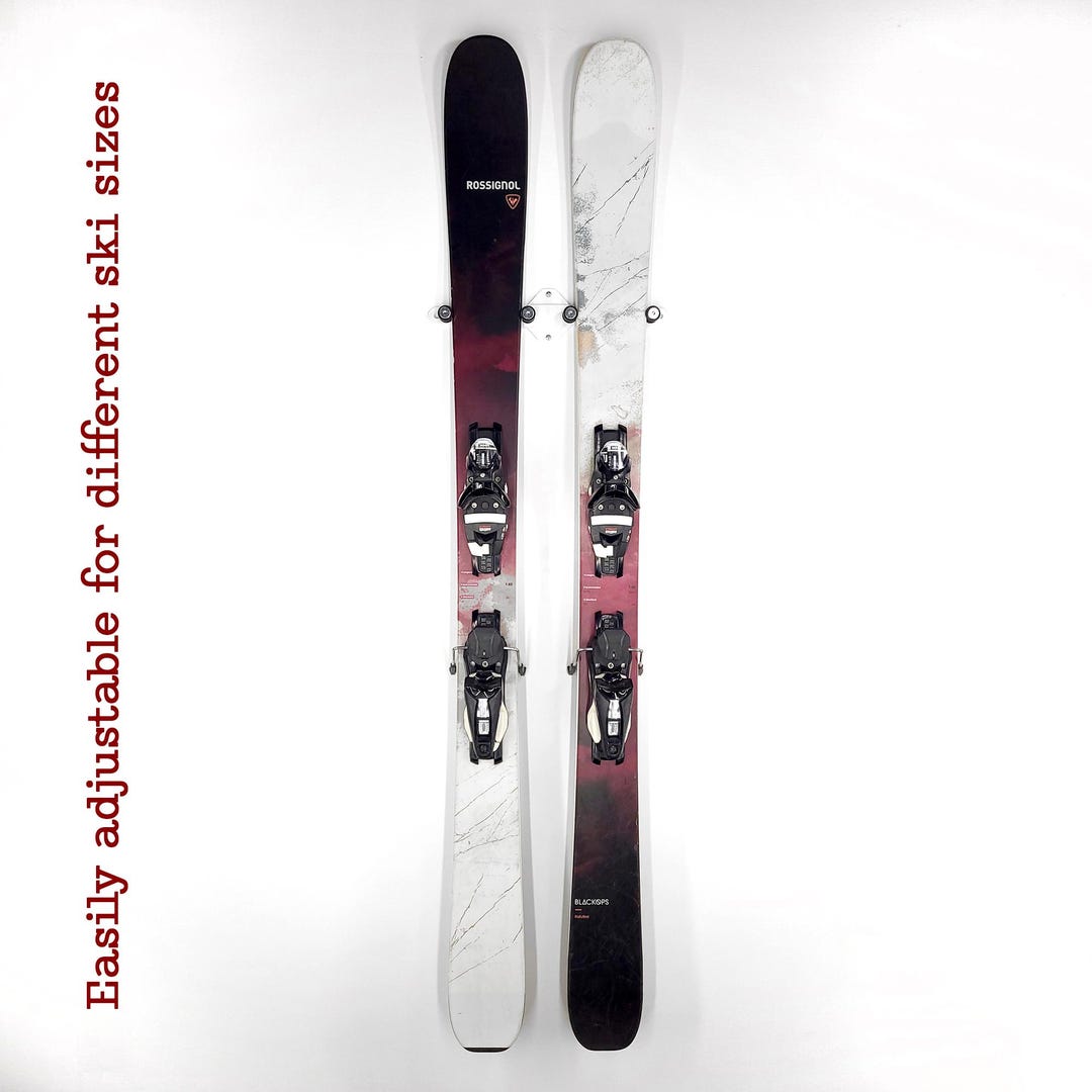 Adjustable Vertical Ski Wall Mount: Space-saving Ski Display. Quick ...
