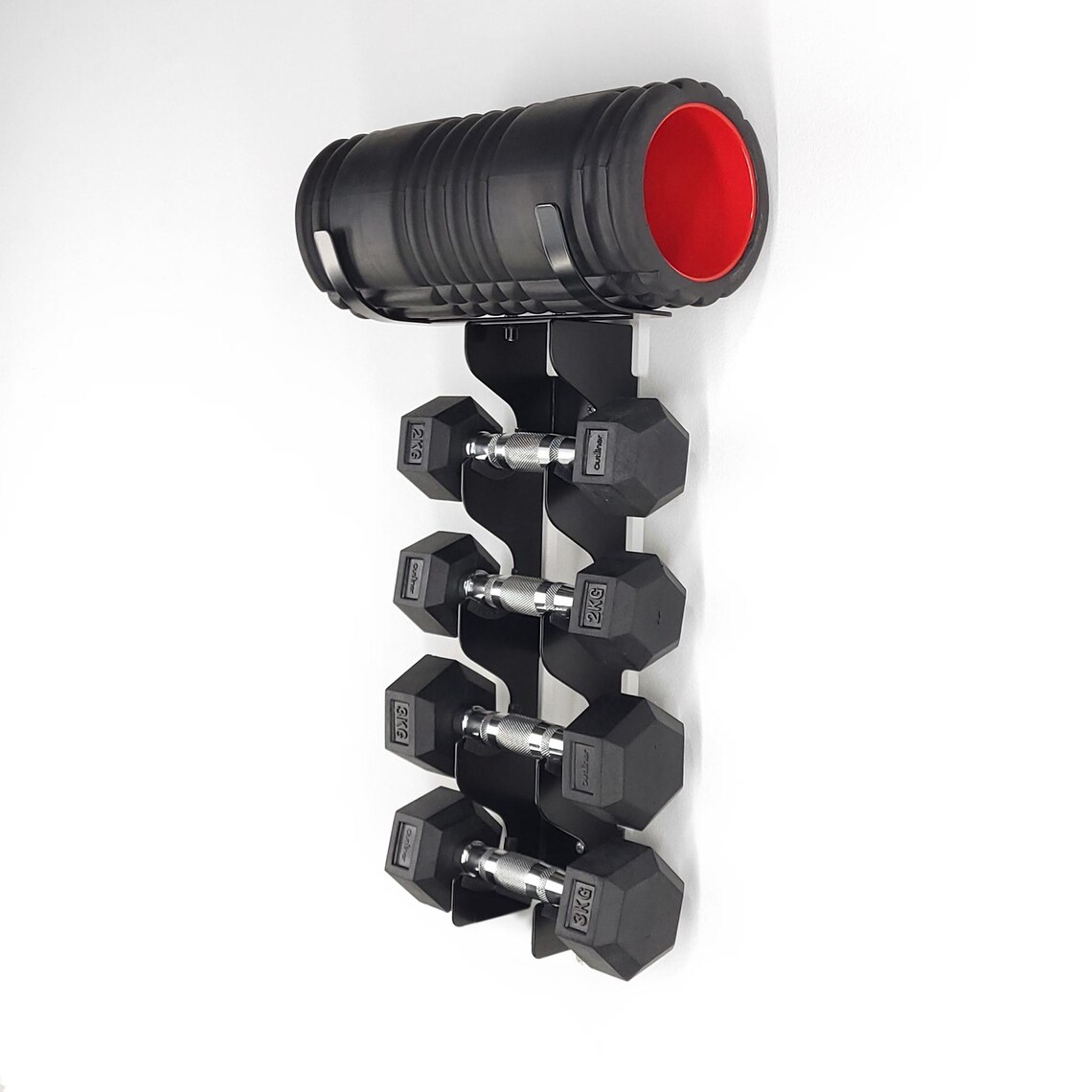 Yoga Mat & Dumbbell Wall Rack - Sturdy, Space-saving Exercise Gear ...