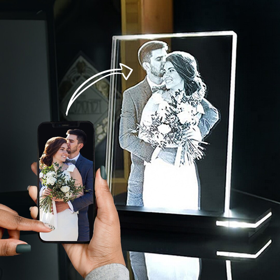 2D Laser Photo Flat Glass Your Photo Lasered in Viamant - Etsy