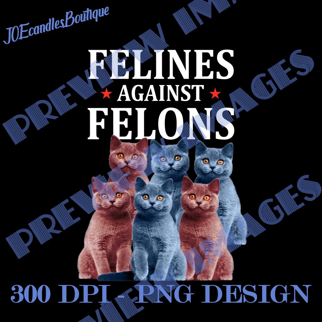 Felines Against Felons Png, Childless Cat Ladies for Kamala Png, Kamala ...