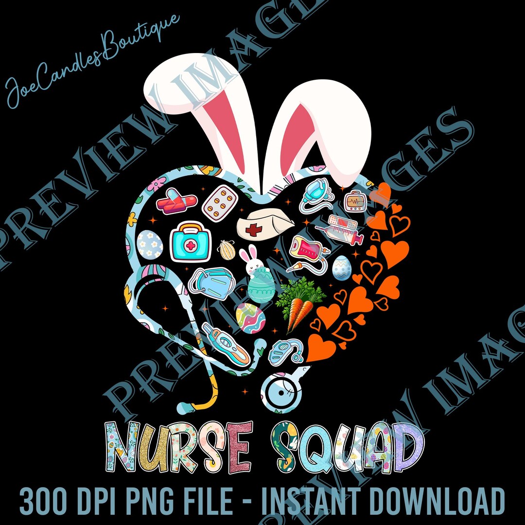 Nurse Squad Easter Png, Easter Day Nursing Png, Nurse Life Png, Medical ...