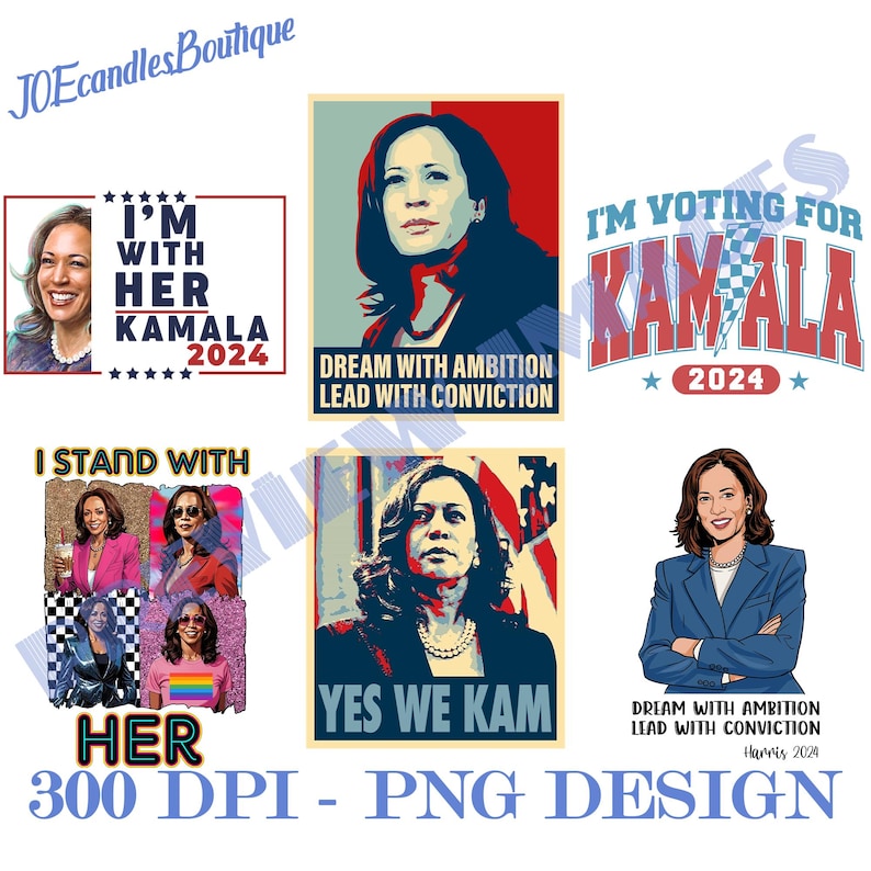 Bundle Kamala Harris Png, Kamala 2024 Png, Support Kamala President ...