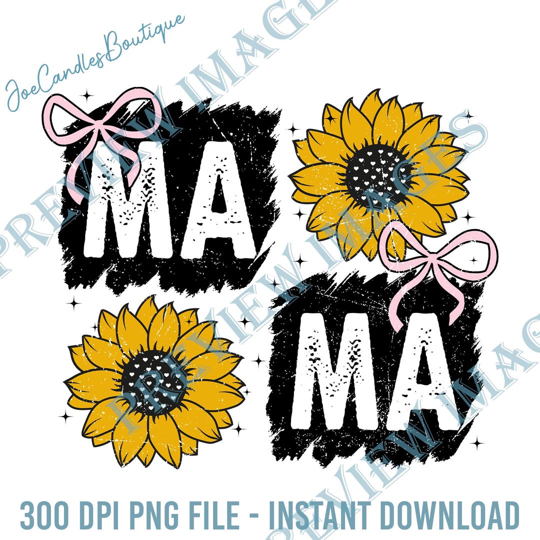 Retro Sunflower Mama Png, Coquette Bow Mom Png, Mama Bow Png, Mom Life ...