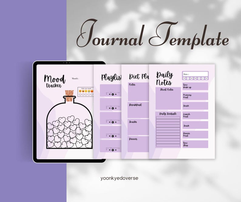 Purple Dream: Ultimate Printable Journal Template (8.5x11) - Etsy