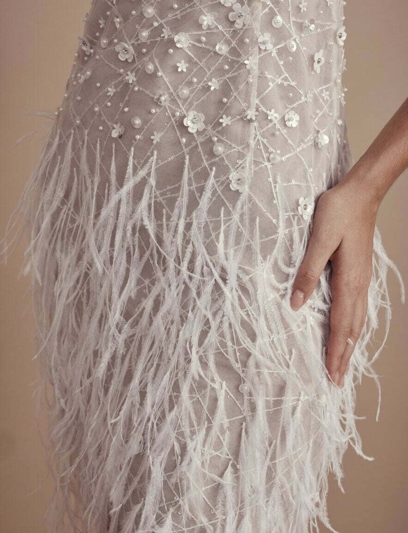 Sparkling Beaded Short Wedding Dress. Mini Dress With - Etsy