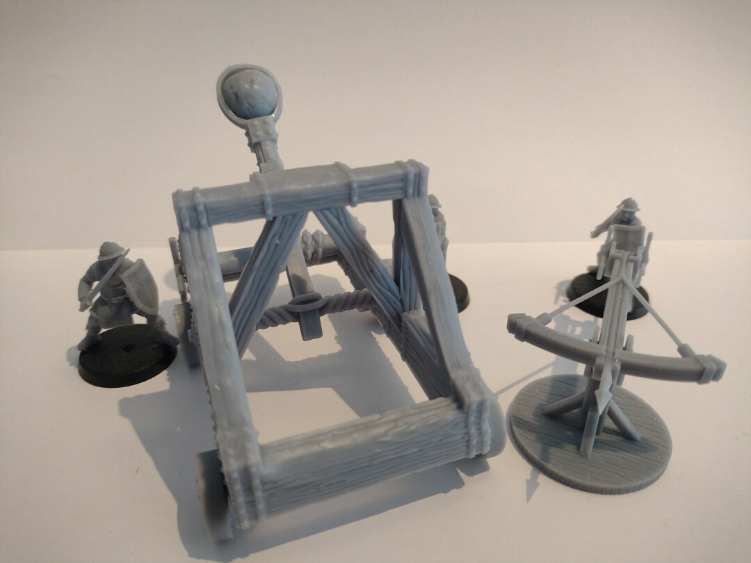 Ballista and Catapult With Crew Resin 25mm Scale Models - Etsy