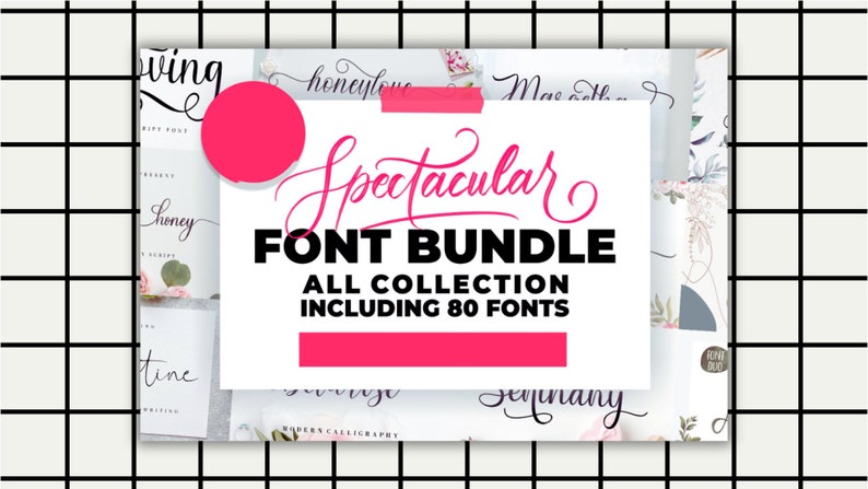 Spectacular Font Bundle, Brush Font, Handwritten Font, Wedding Font, Modern Font, Display Font ...