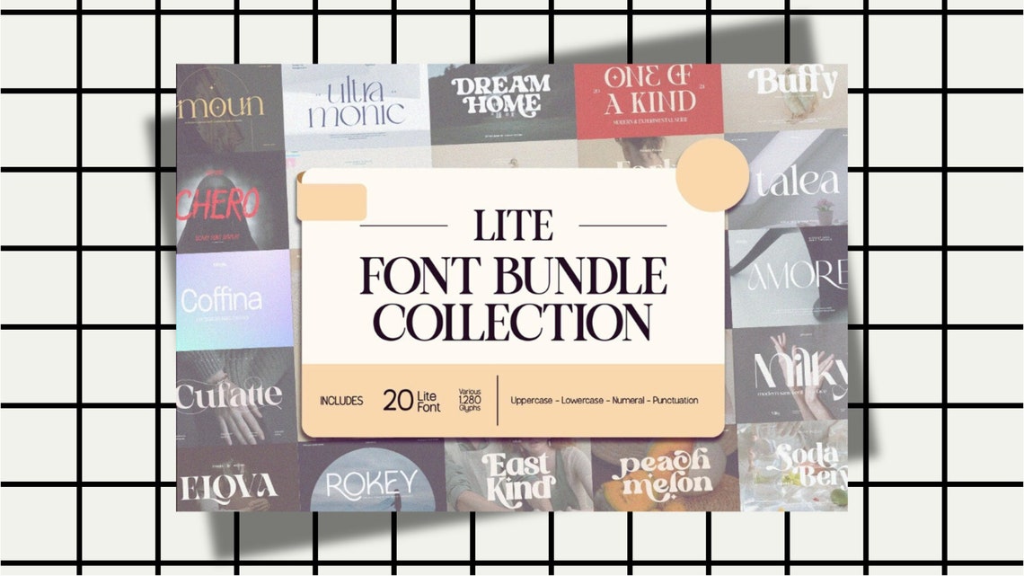 Lite Collection Font Bundle, Retro Font, Vintage Font, Brush Font ...