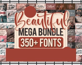 20 Vintage Fonts Bundle Instant Digital Download procreate Prints ...