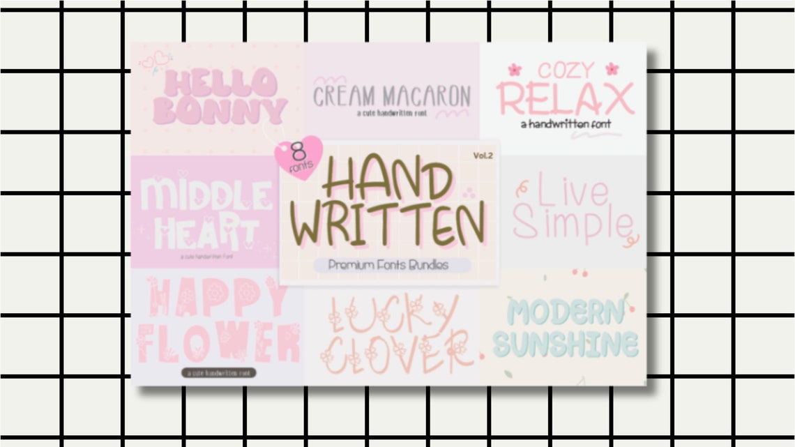 Handwritten Bundle Font, Handwritten Font, Wedding Font, Modern Font ...
