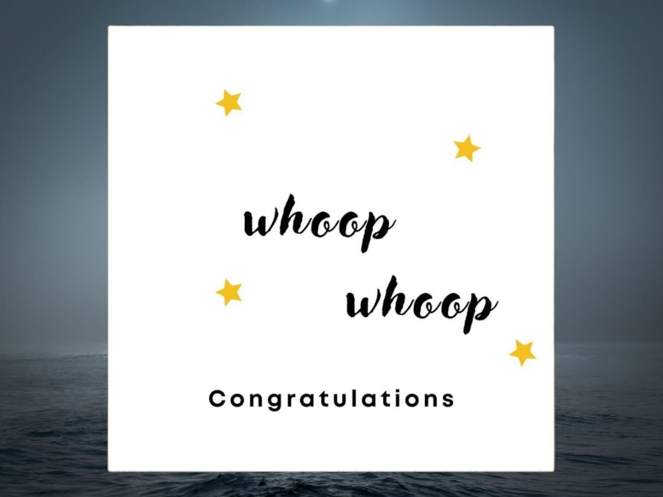 Woohoo Congratulations Card Carddid It. Examspromotionnew - Etsy