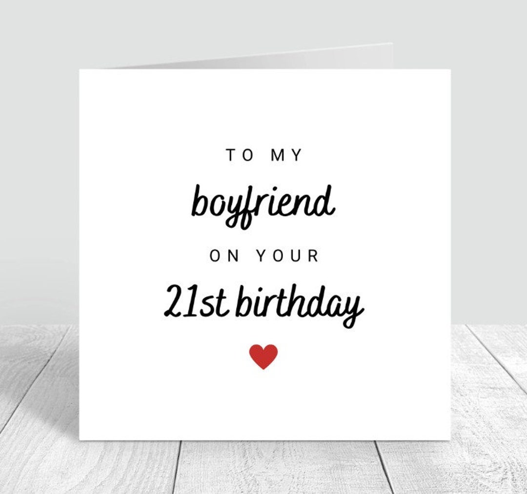 Boyfriend Birthday Card Husband Birthday Card To My Etsy