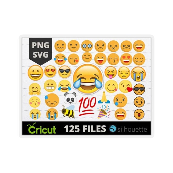 Emoji 125 Files Bundle Svg Png. Emoji Smile Bundle. Emoji - Etsy