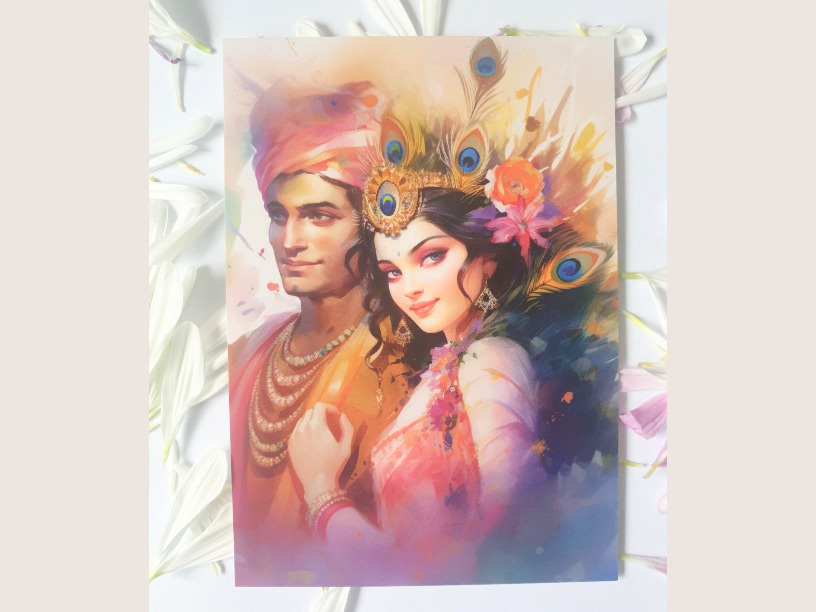 Radha-krishna the Divine Couple Postcards | Set of 5 | A6 - Etsy