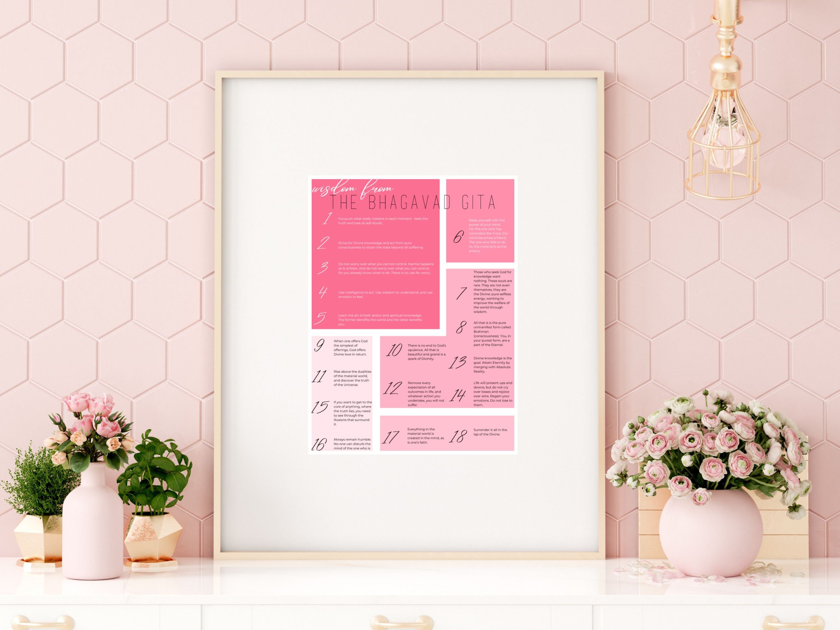 The Bhagavad Gita Wisdom Poster | Digital A3 - Etsy UK