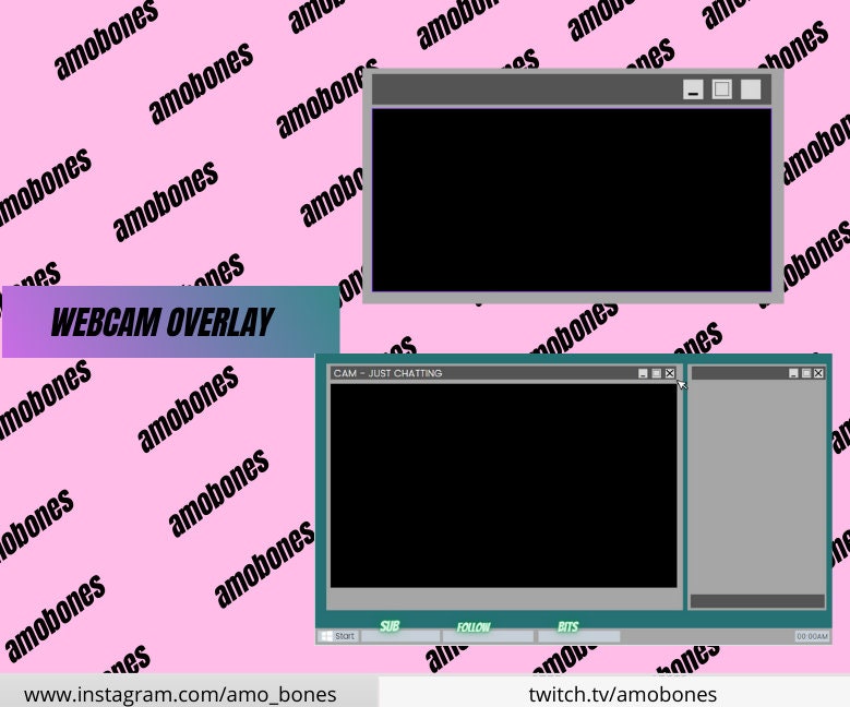 Windows Stream Overlay/pack - Webcam Overlay - Chat Box - Stream Scene ...