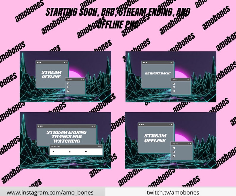 Windows Stream Overlay/pack - Webcam Overlay - Chat Box - Stream Scene ...